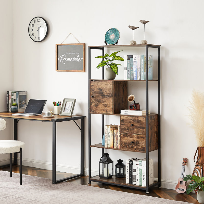 17 Stories Mullica 31" W Steel Standard Bookcase & Reviews | Wayfair